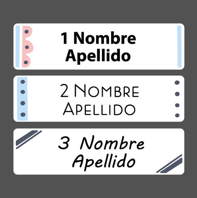 Stickers rectangulares con Nombre Personalizable | GreenGraphic ...